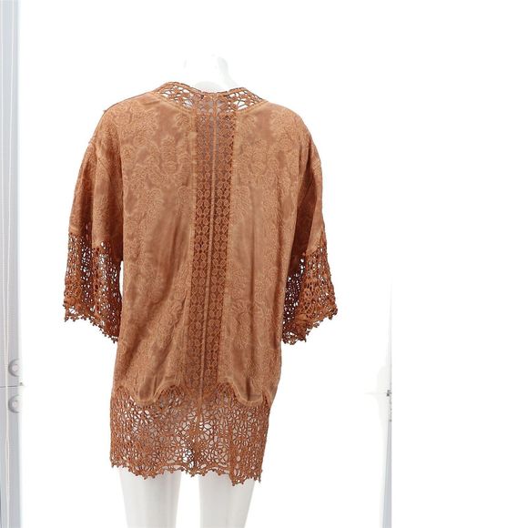 Democracy | Tops | Democracy Embroidered Crochet Lace Kimono Topper ...